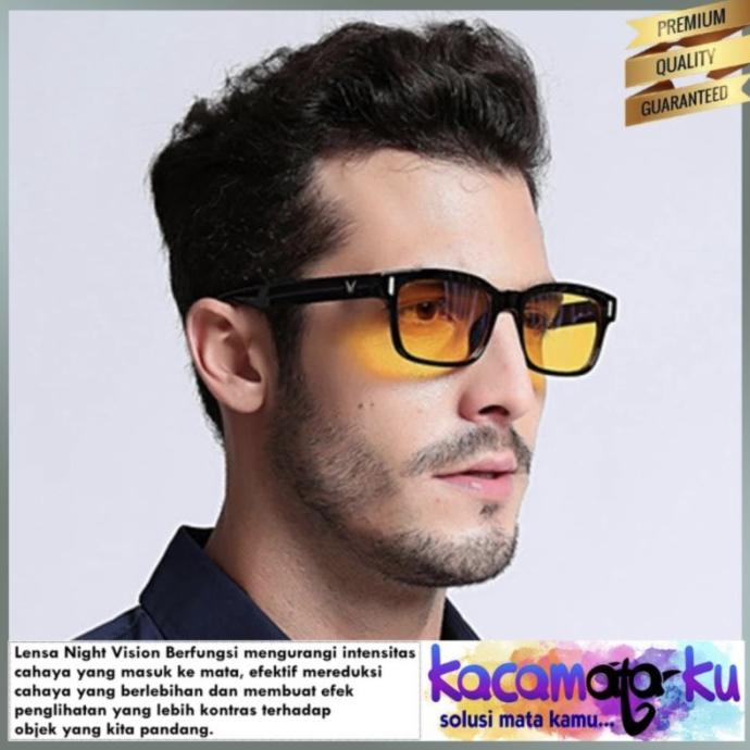 Jual Kacamata Minus Plus Lensa Night Vision / Lensa Warna Korea Kotak ...