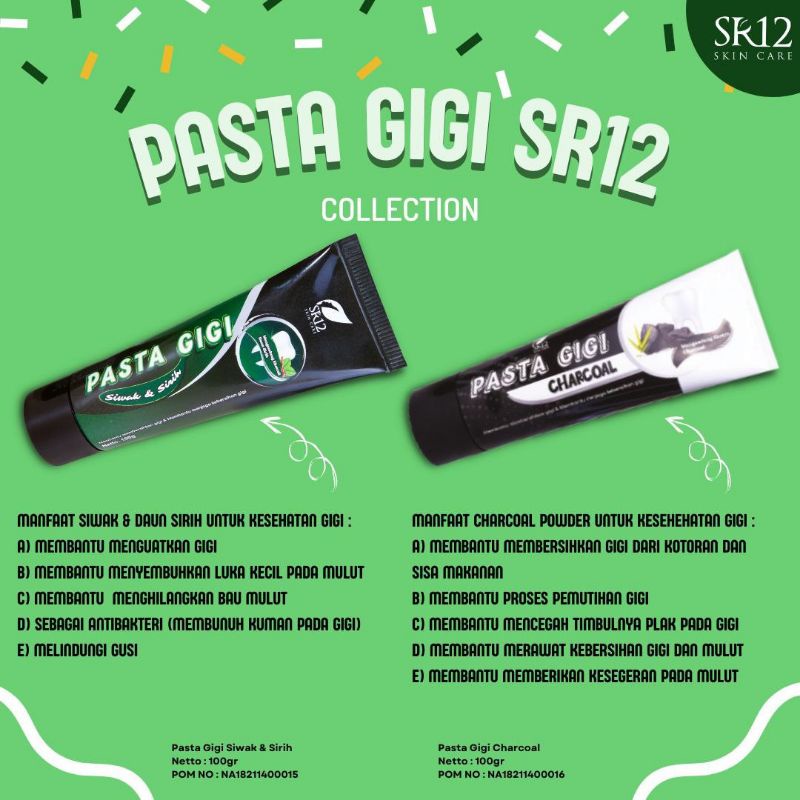 Jual PASTA GIGI SIWAK DAN SIRIH SR12 PERAWATAN GIGI BERLUBANG DAN ...