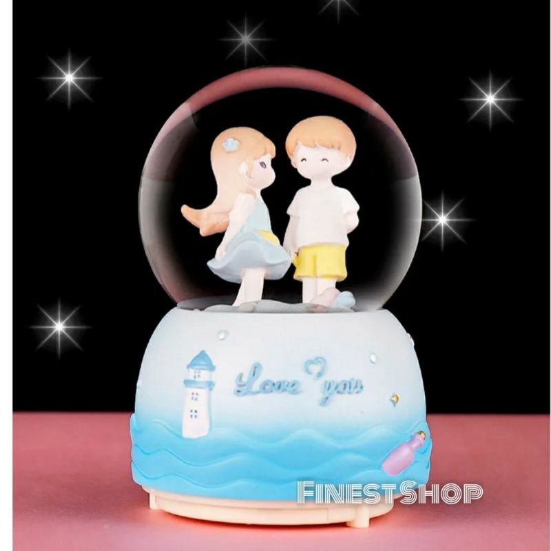 Jual Snowball Kotak Musik Unicorn JUMBO Bola Salju Kaca Dream Music Box ...