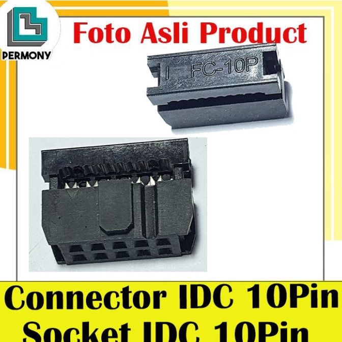Jual IDC 10 Pin Female cable Socket Connector kabel soket konektor ...