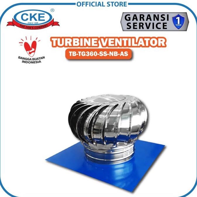 Jual Ventilasi Atap Turbin Ventilator Tb-Tg360-Ss-Nb-As Exhaust Fan ...