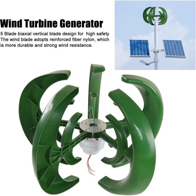 Jual New Generator Turbin Angin, Kit Generator Angin 24V 12V 5 Pisau ...