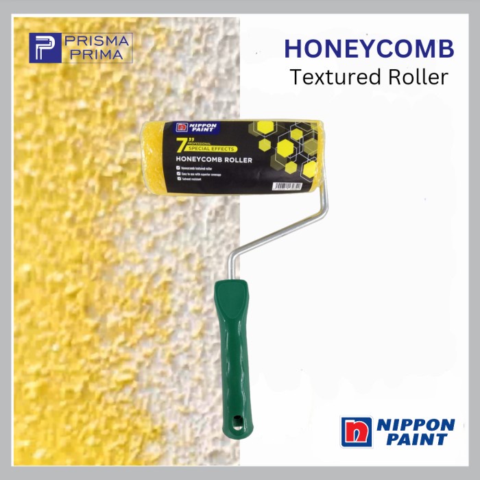 Jual Pring- Kuas Roll Cat Tekstur Honeycomb Texture Roller Rol Nippon ...