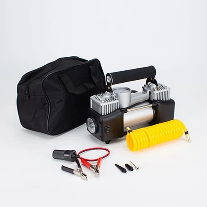 Jual kompresor udara mini portable dobel piston heavy duty 150PSI real ...