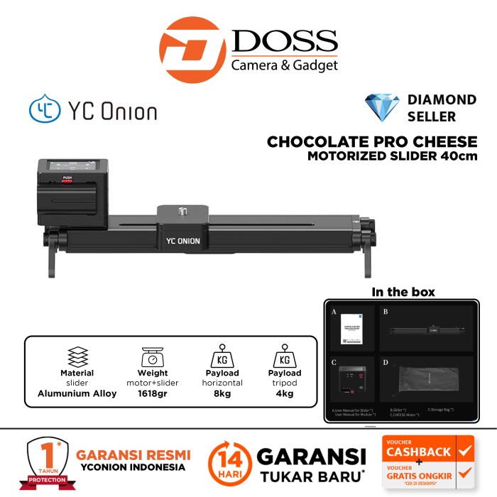 Jual Yc Onion Chocolate Pro Cheese Motorized Slider 40Cm | Shopee Indonesia