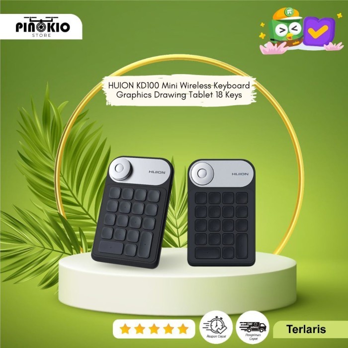 Jual HUION KD100 Mini Wireless Keyboard Graphics Drawing Tablet 18 Keys ...