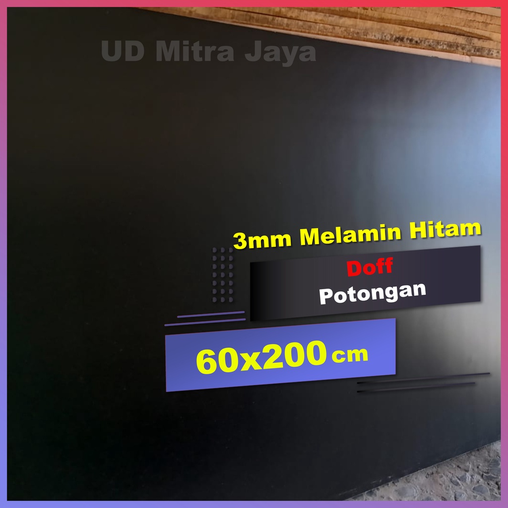 Jual Triplek melamin warna hitam doff tebal 3mm ukuran 60x200 | Shopee ...