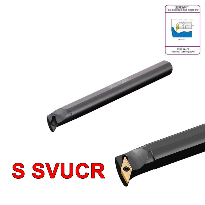 Jual Holder S25 SVUCR 16 Insert VCMT 16 Pahat Bubut Boring Dalam Kanan | Shopee Indonesia