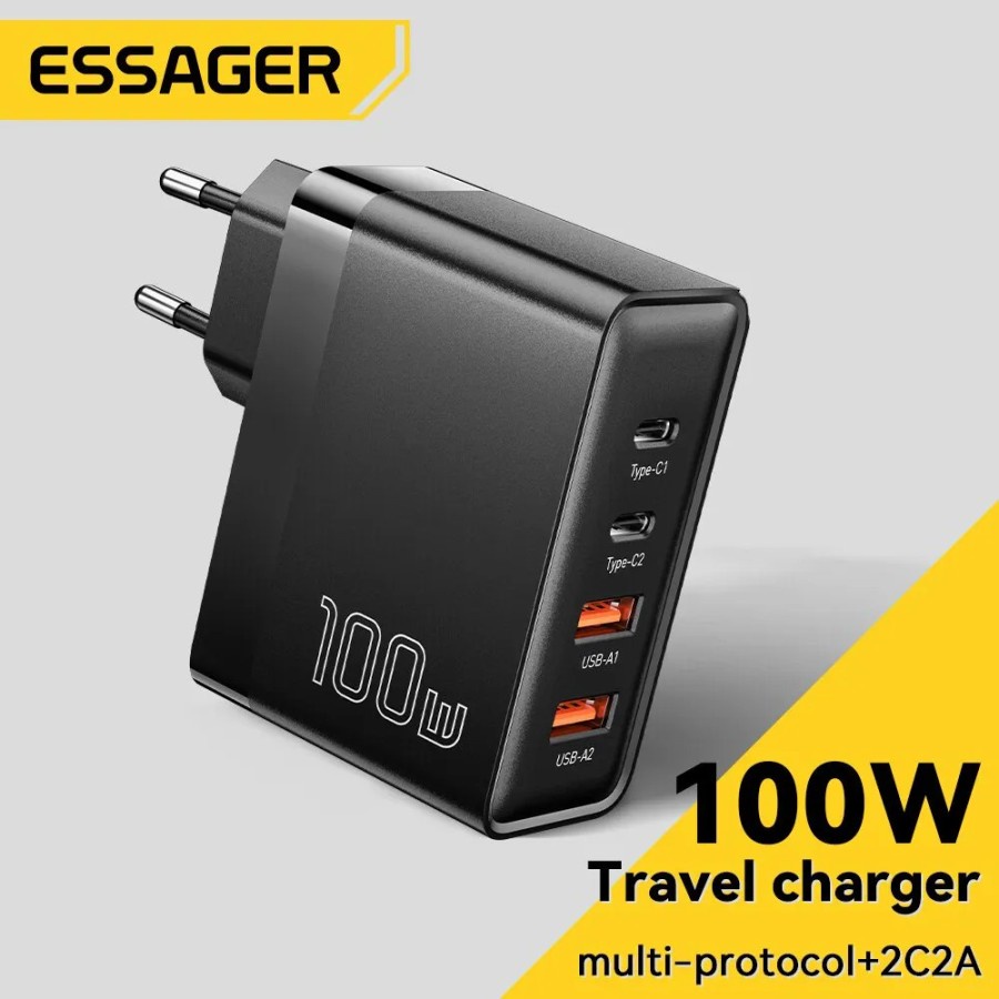 Jual Essager Charger GaN 100 Watt USB Type C PD QC | Shopee Indonesia
