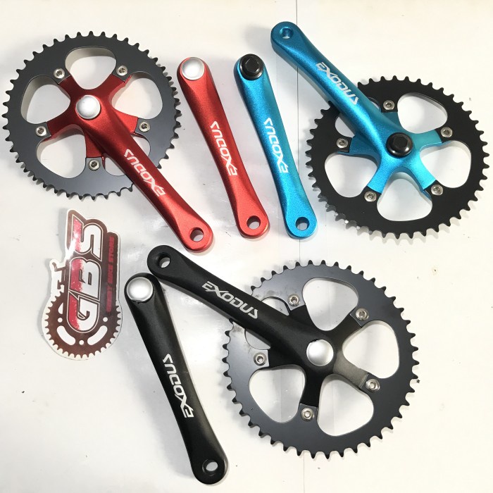 Jual Crank Single 44t Alloy merk Exodus Bb kotak Bmx Fixie Minitrek ...