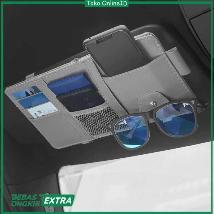 Jual Ready Holder Cover Sun Visor Mobil Dompet Kartu E-Toll Serbaguna ...