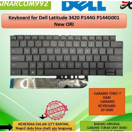 Jual Keyboard For Dell Latitude 3420 P144G P144G001 New Backlihgt ...