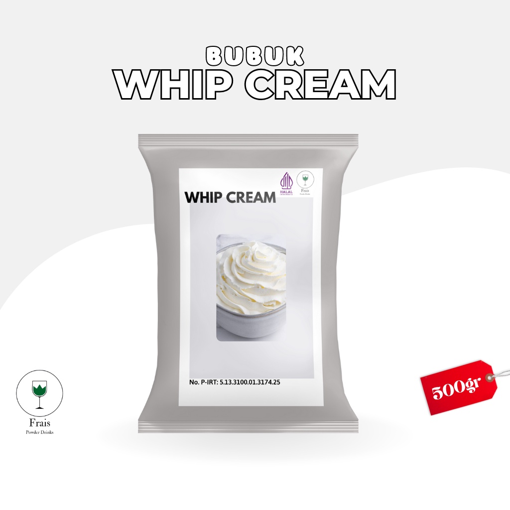 Jual Whip Cream Topping 500Gr / Bubuk Whip Cream / Whipped Cream Powder ...