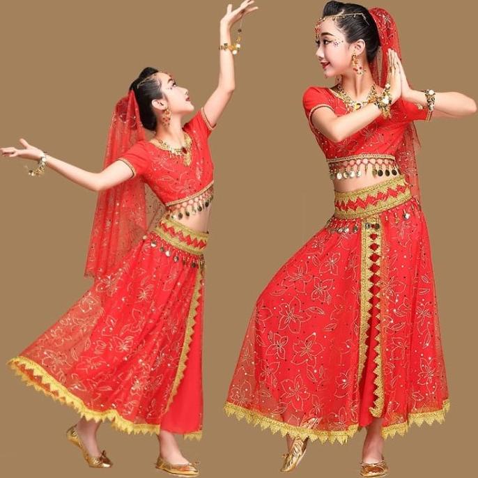Jual Costume Haloween Kostum Anak Baju Nari Tari Perut 2 - S, Merah ...