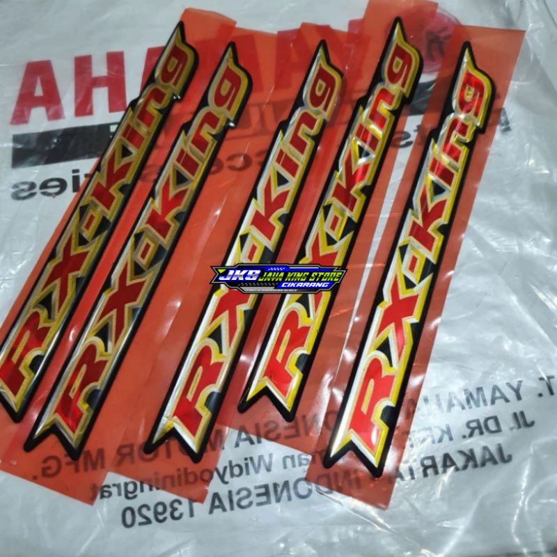 Jual Stiker logo emblem box aki Rx king rxking 2003 SE gold Original ...