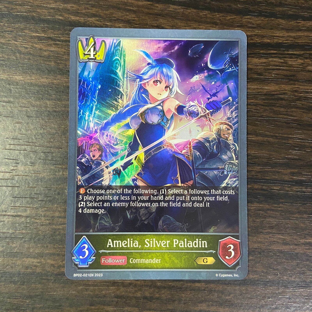 Jual shadowverse amelia silver paladin BP02 G original | Shopee Indonesia