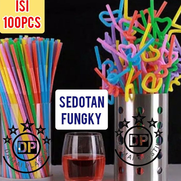 Jual PPMP4680 XC26619 isi 100 Pcs Sedotan Ulir Fungky Sedotan StrawBerry Fungky Sedotan Spiral ...
