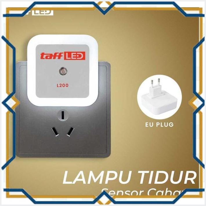 Jual TAFFLED LAMPU TIDUR LED EU PLUG SENSOR CAHAYA COOL WHITE 250V 0.8W ...