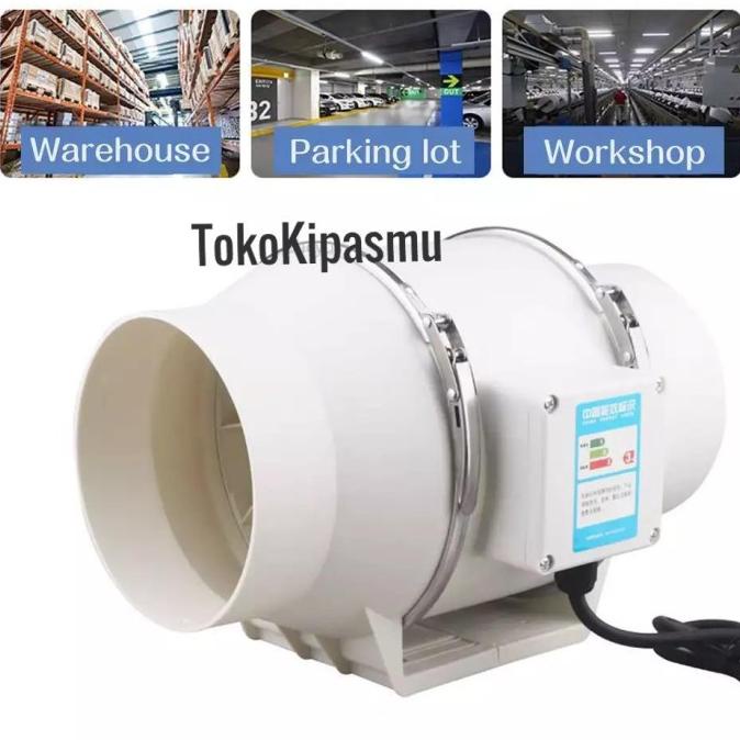 Jual Inline Fan 4 inch Inline Fan PP Plastik 4 inch Duct Inline PP 4 ...