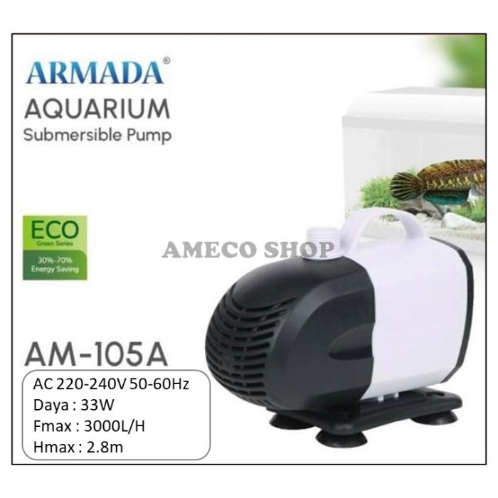 Jual ARMADA Pompa Air Celup Aquarium dan Kolam AM 105 A | Shopee Indonesia