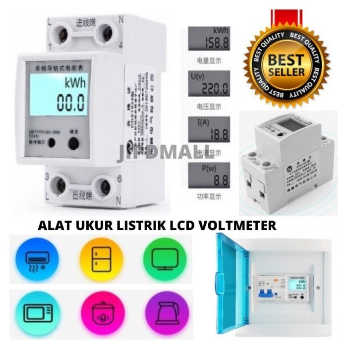 Jual Alat Pengukur Listrik Smart LCD Power Voltmeter 220V 80A AV KWH 11114 | Shopee Indonesia