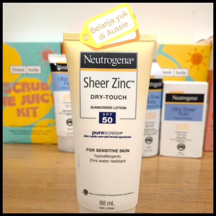 Jual Neutrogena Sheer Zinc Dry Touch Sunscreen Lotion Spf 50 88ml