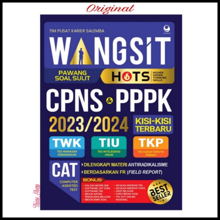 Jual MUST HAVE!! BUKU WANGSIT PAWANG SOAL SULIT HOTS CAT CPNS & PPPK 2023 / 2024 2021 TERMURAH ...