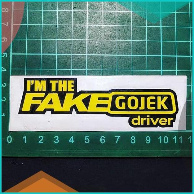 Jual Cutting Sticker Fake Gojek Driver 10x3cm 20JVLZ3 accessories ...