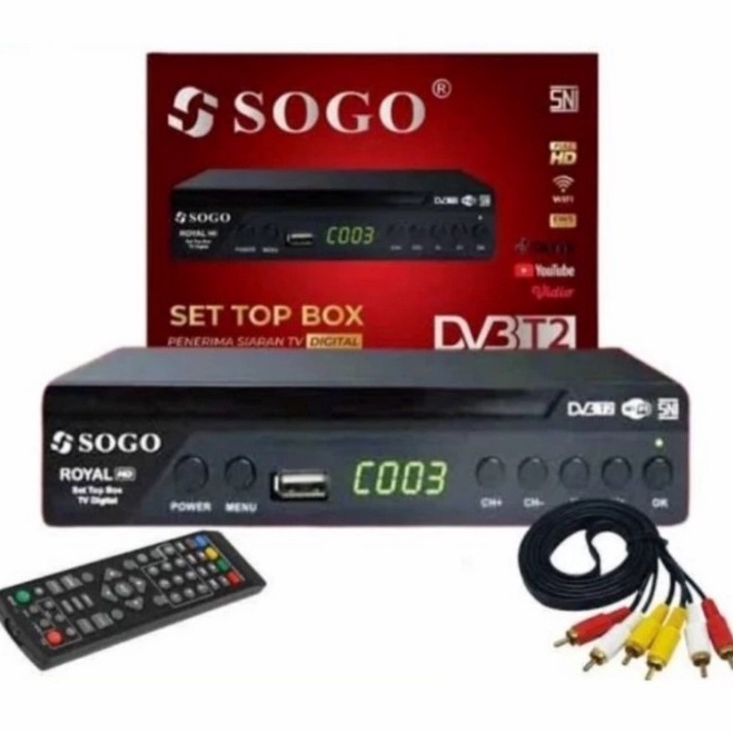 Jual Ready Set Top Box DVB-T2 Sogo Royal Receiver Siaran TV Digital HD ...
