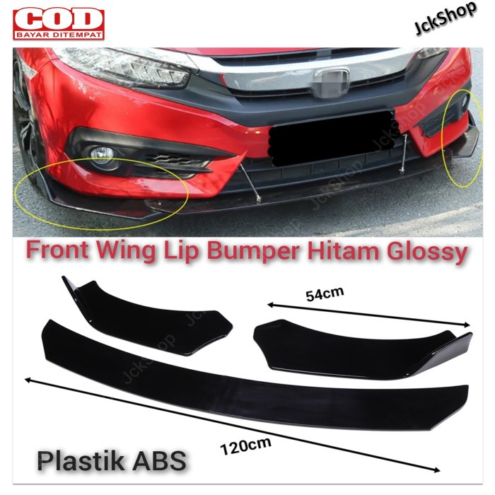 Jual Original Universal Front Bumper Body Kit Hitam Glossy Terbaru ...