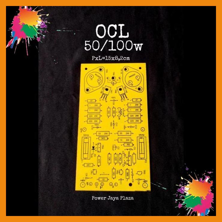 Jual pcb ocl 50/100w hifi power amplifier pakai tr 2n3055 dan mj2955 ...