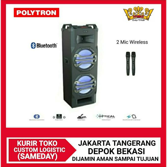 Jual POLYTRON PORTABLE SPEAKER PTS2K25/PTS 2K25 Bluetotth +Mic Wireless ...