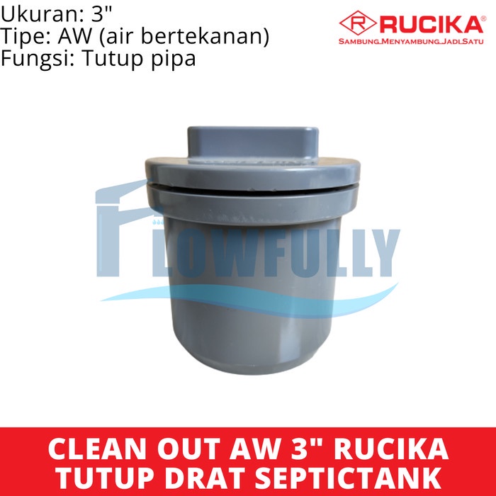 Jual CLEAN OUT AW 3 INCH RUCIKA CO 3" TUTUP SEPTIC TANK PVC BUKA TUTUP ...