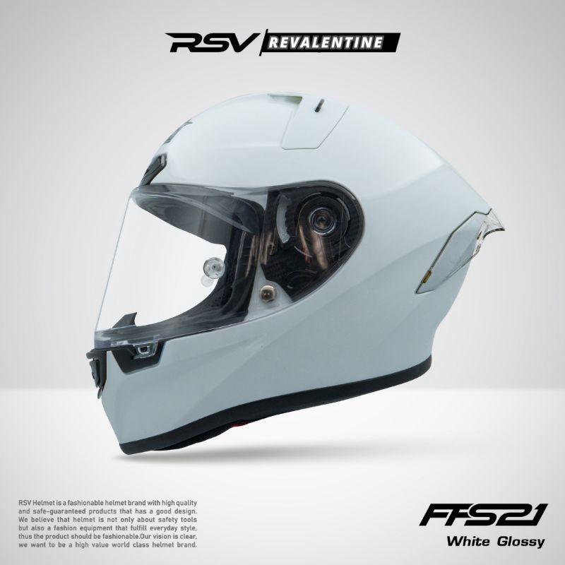 Jual RSV FFS21 WHITE SOLID ORIGINAL | HELM MOTOR FULL FACE FFS-21 PUTIH ...