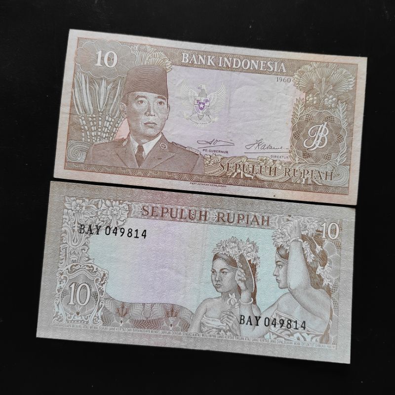 Jual Uang kuno 10 rupiah Soekarno 1960 | Shopee Indonesia