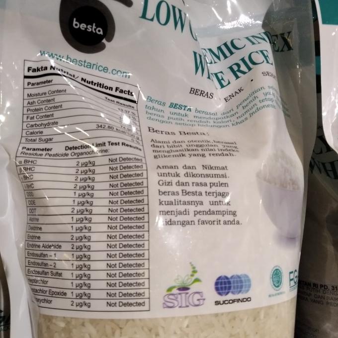Jual Beras Sehat Besta 2Lt | Low Glycemic Index White Rice | Shopee ...