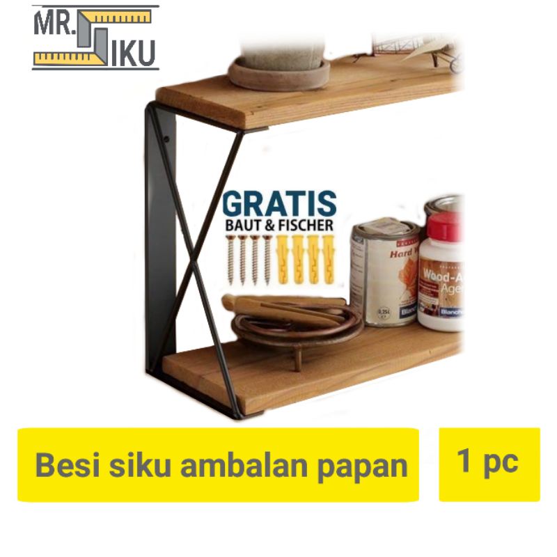Jual bracket ambalan papan / besi siku ambalan / penahan papan | Shopee ...