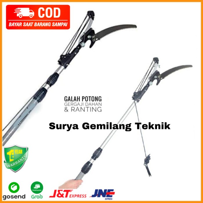 Jual [New Ori] Alat Potong Dahan Ranting Pohon Gunting Kayu Gergaji Galah 3M Terbaru | Shopee ...