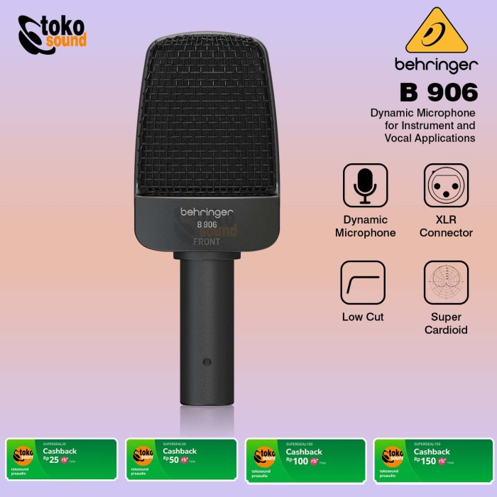 Jual New Ori Behringer B906 Supercardioid Dynamic Microphone Bisa ...
