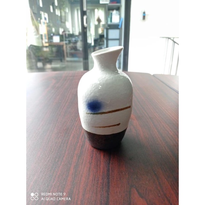 Jual Sake Botol Keramik White coklat series & Sake Cup Keramik | Shopee ...