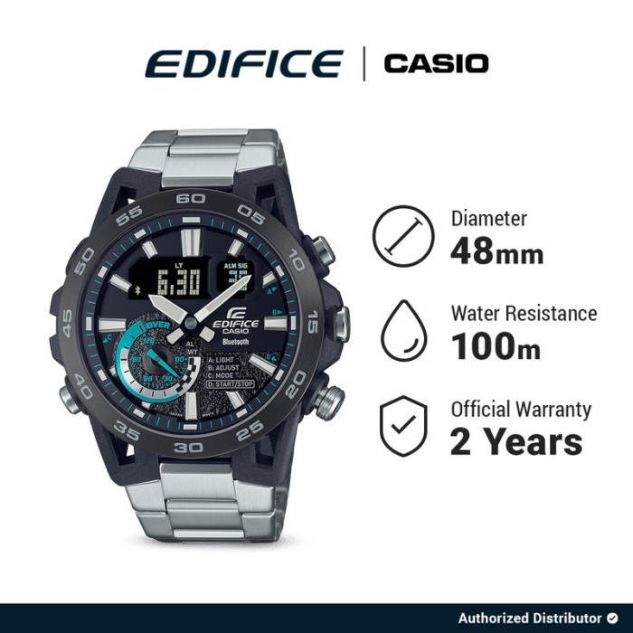 Jual [READY INSTANT] Casio Jam Tangan Original Pria Edifice ECB-40DB-1ADF Analog Digital ...