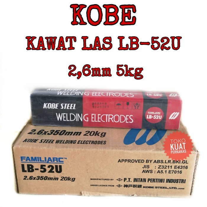 Jual Kawat Las Listrik Kobe Lb-52U 2,6Mm Aws E7016 Las Baja | Shopee ...