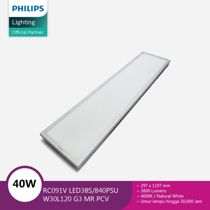 Jual Philips Lampu Panel LED RC091V LED38S 840 PSU W30L120 G3 MR PCV ...