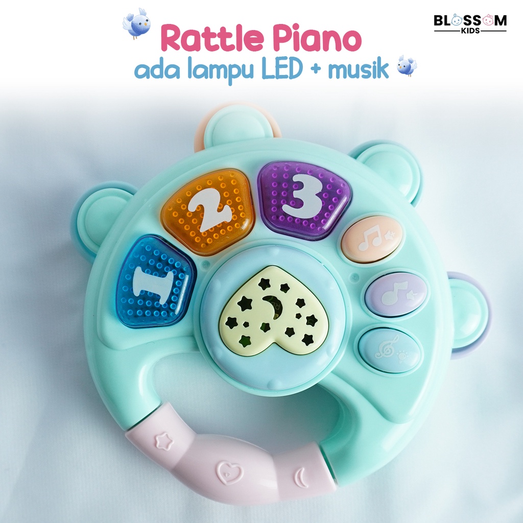 Jual Mainan Piano Bayi Rattle dengan Musik dan Lampu Model Moonstar ...