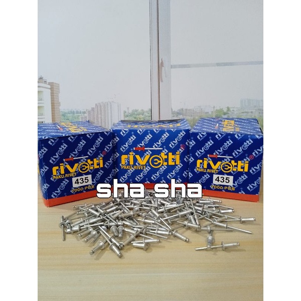Jual Paku Rivet Riveti 429 435 1 Kotak Isi 1000 Pcs | Shopee Indonesia