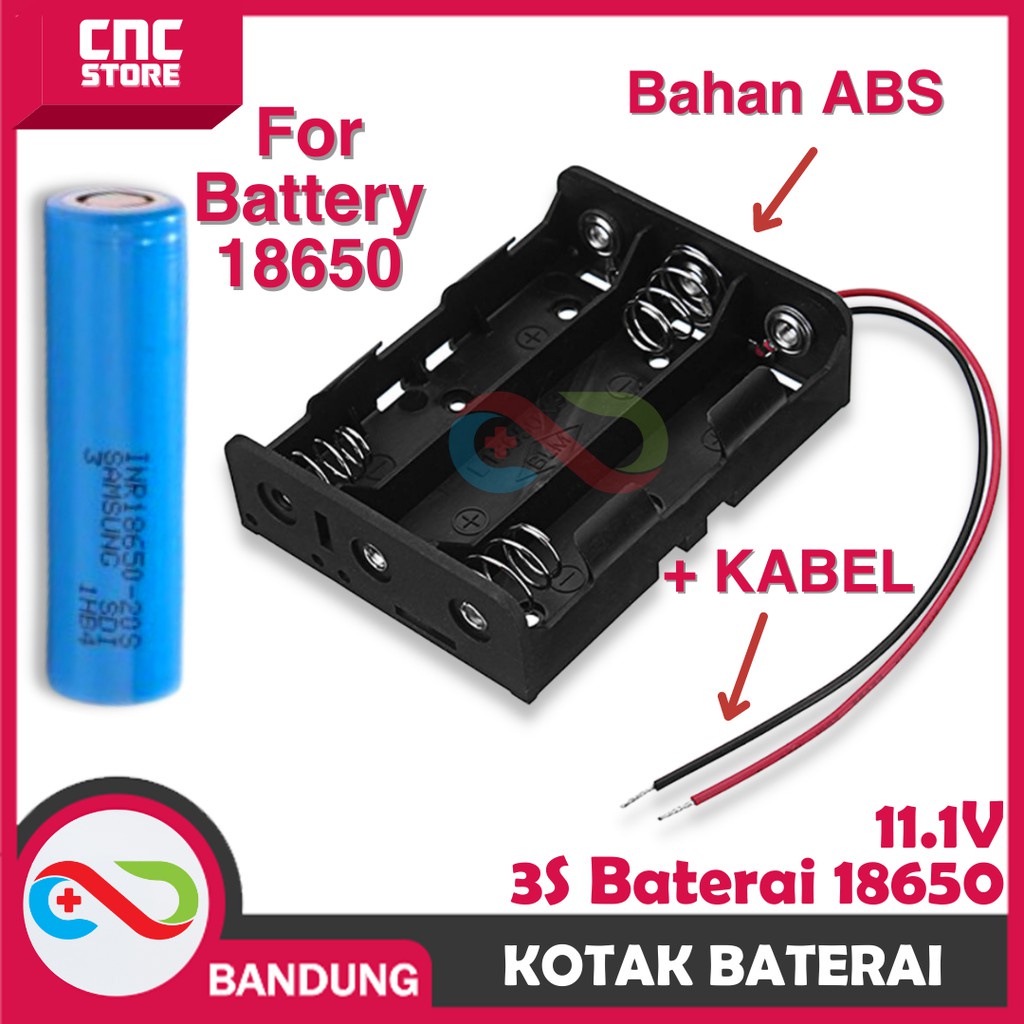 Jual KOTAK BATERAI 18650 BOX 3S 11.1V LITHIUM BATTERY | Shopee Indonesia