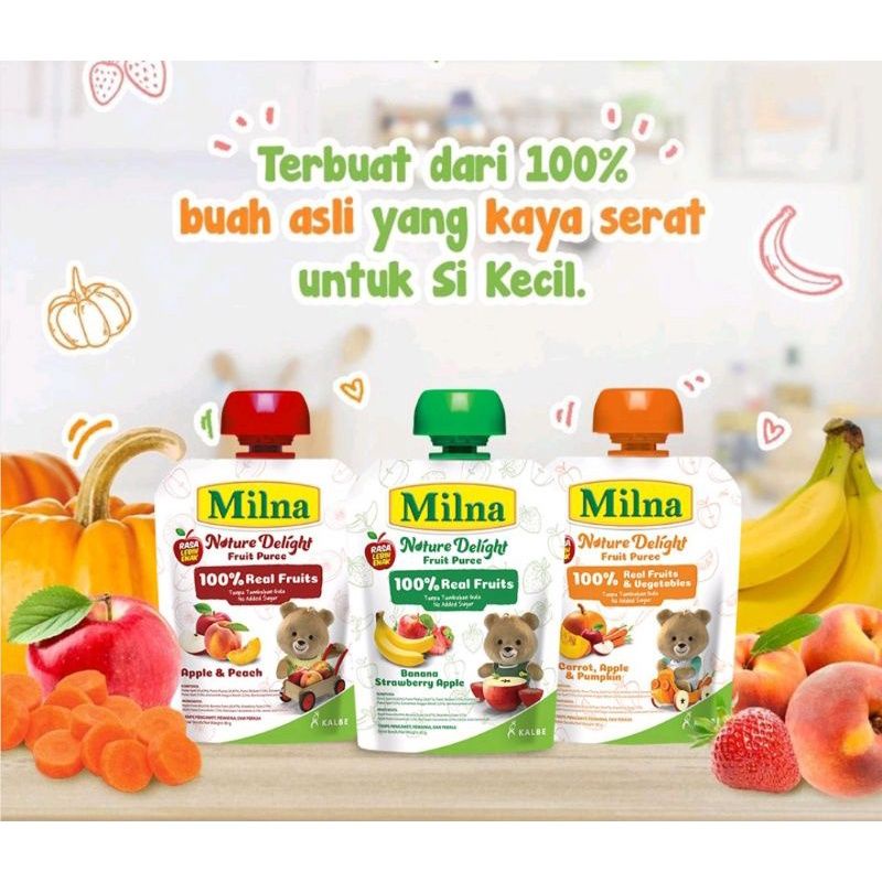 Jual MILNA NATURE DELIGHT / MILNA PURE REAL FRUIT - PER PCS | Shopee ...
