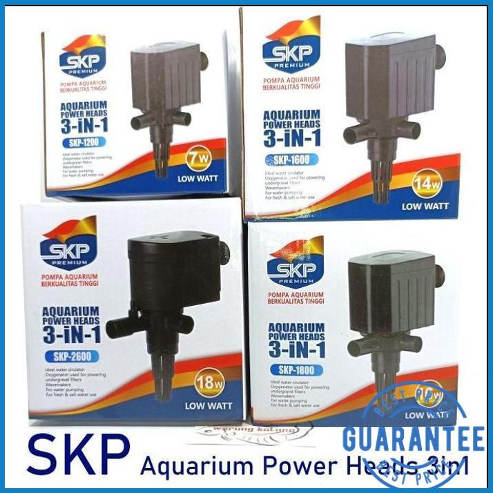 Jual SKP 1200 1600 1800 2600 AQUARIUM POWER HEAD POMPA AIR CELUP FILTER ...