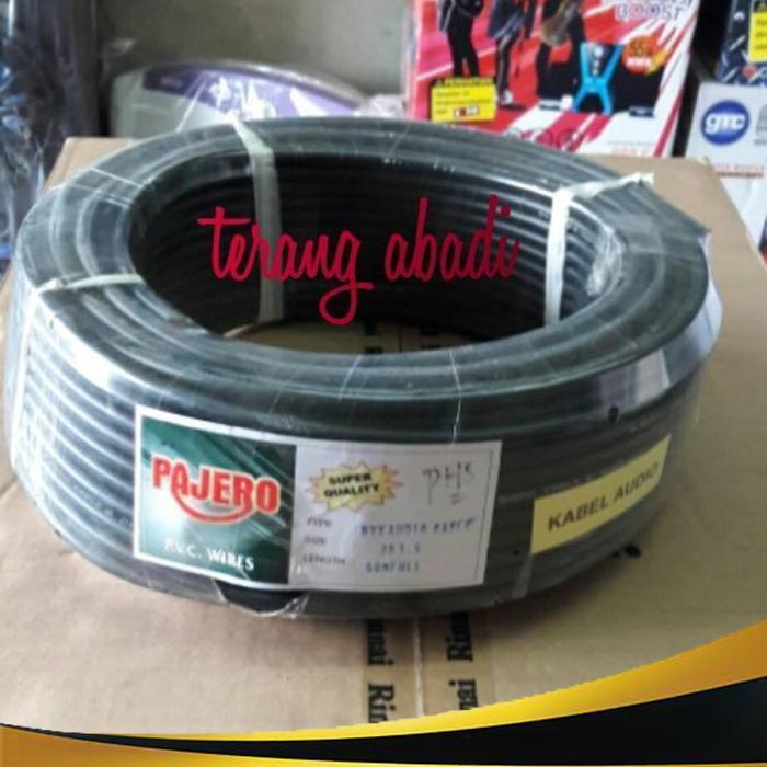 Jual KABEL LISTRIK HITAM PAJERO 2X1.5 50 METER SERABUT | HMR | Shopee Indonesia
