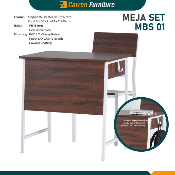 Jual MEJA SET BELAJAR SEKOLAH/MEJA SET KULIAH/MEJA SET KURSUS/FRONTLINE ...